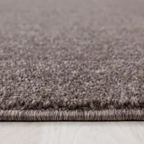 Ayyildiz, Kusový koberec Ata 7000 mocca kruh, 200x200 (průměr) kruh, hnědá, obývací pokoj