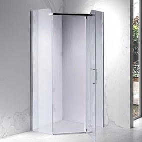 BPS-koupelny Pětiúhelníkový sprchový kout HYD-PK91 90x90 chrom/transparent