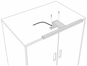 FURNIKA LED osvětlení - ALA 60 stříbrná, do koupelny, délka 60 cm, IP 44