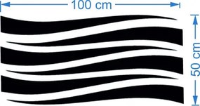 Zrcadlová nálepka na zeď čára dekorační nálepka I SENTOP OX007- 3D modern stickers