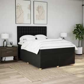 Box spring postel s matrací černá 140 x 190 cm textil 3293591