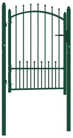 Plotová branka EMMEN s hroty ocelová 104 x 109,5 cm zelená 146394