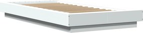 Rám postele s LED osvětlením bílý 90 x 200 cm kompozitní dřevo 3281119
