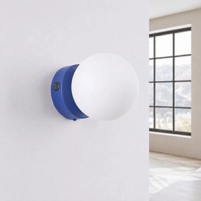Sollux Lighting Nástěnné svítidlo YOLI 1 ultramarín s vypínačem