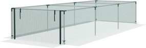 Outsunny stan na ochranu rostlin 1,25 x 3,73 m s dveřmi na zip, větruodolná síť proti hmyzu pro zeleninu a rostliny, síť proti škůdcům