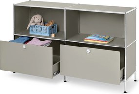 Tchibo - Kovová odkládací skříňka »Cn3 Kids« se 2 zásuvkami - barva: šedá