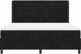 Postel s boxspringem s čelo Černá 180 x 200 cm samet 3342076