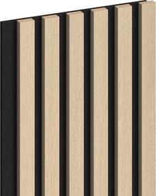 Mexen Lam-F, akustické stěnové lamely 275 × 30 cm, plstěný podklad 8 mm, technická dýha, dub pískový, S105-275307-3015-001