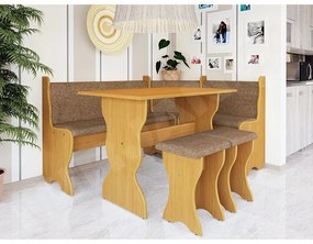 Kuchyňský sedací kout + stůl se stoličkami Samot, Barva: buk + alfa 09