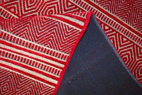 BE Koberec Saran G001 RED - červený obdélníkový Rozměr: 60x100 cm