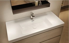 Cersanit Crea, závěsná skříňka s umyvadlem 100cm, set B117, dub, S801-290
