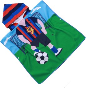 Dětské pončo FOOTBALL STAR barevné 60x120 cm