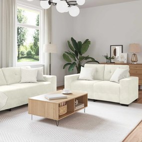 Set pohovek 3 ks Krémová samet 3324647