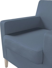 Potah na křeslo IKEA Karlstad barva modrá látka pletený vzor