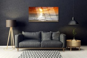 Obraz na skle Moře Slunce Krajina 100x50 cm