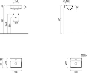 GSI Nubes keramické umyvadlo 36 x 28 cm ExtraGlaze bílá 9638111