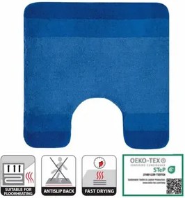 Spirella BALANCE koupelnová WC předložka 55 x 55 cm modrá / polyester
