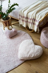 Lorena Canals koberec 160 x 180 srdce, růžový - Puffy