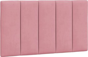 Postel s matrací Hanko růžová 80 x 200 cm samet 3208567