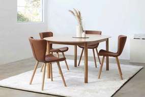 Designová jídelní židle Tallulah koňaková hnědá