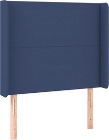 Box spring postel s matrací a LED modrá 80 x 200 cm textil 3138675