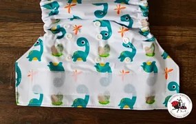 GaGa's Látková plena AIO Zelený dinosaurus na suchý zip
