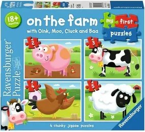 Ravensburger Moje první puzzle Na farmě 2/3/4/5 dílků / od 18 měsíců