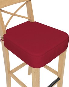 Sedák na židli IKEA Ingolf - barová barva červená látka pletený vzor