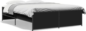 Rám postele černý 120 x 200 cm kompozitní dřevo a kov 3279892
