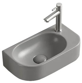 Mexen Viera umyvadlo na desku levé 40 x 21 cm, světle šedá mat - 21274061L