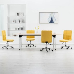 Petromila Jídelní židle 4 ks žluté textil