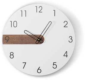 Bílé designové nástěnné hodiny do obýváku