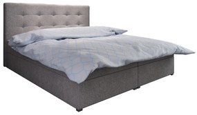 Manželská postel Boxspring 140 cm Fade 1 (šedá) (s matrací a úložným prostorem). 1046474