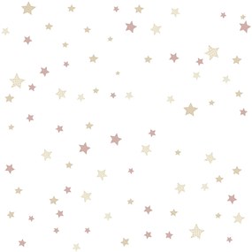 Dětská vliesová tapeta s růžovými a béžovými hvězdičkami, 14828, Happy, Parato