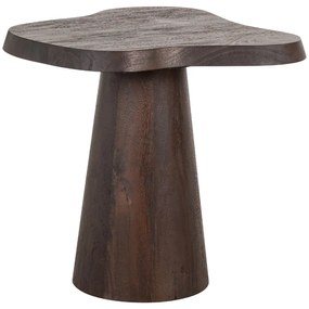 OnaDnes -20% Hnědý dřevěný odkládací stolek Richmond Odile 50 x 50 cm