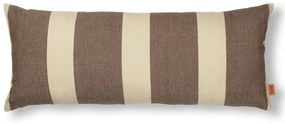 Ferm Living Polštář z organické bavlny s výplní Strand 30 × 72 cm, hnědá barva, textil