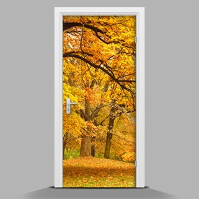 Wallmuralia Samolepící nálepka na dveře Podzimní krajina 75x205