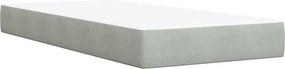 Box spring postel s matrací světle šedá 100x200 cm samet 3290840