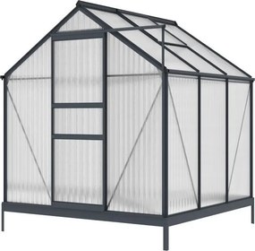 Hliníkový skleník Azalia 1,9 x 1,9 m CoverTech antracitový