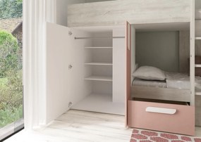 Aldo Patrová postel s prostorem růžová Bo1  - cascina
