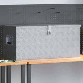 Hliníkový box 90,5 x 35 x 40 cm stříbrný 142940
