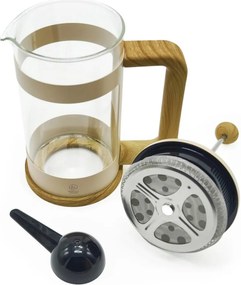 French press Franca 0,6 l – borosilikátové sklo, béžový, s odměrkou, moderní design