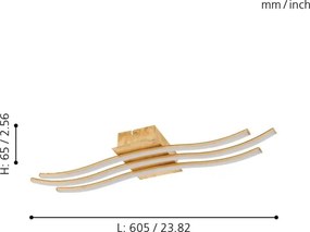 Eglo 97743 - LED Přisazený lustr MIRAFLORES 3xLED/8,6W/230V