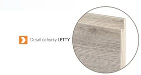 Intedoor Letty skříňka nízká s košem LE SN 35 1D L Barva: A0076 Antracit Lesk