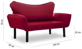 Atelier del Sofa 2-místná pohovka Chatto - Maroon, Kaštanová