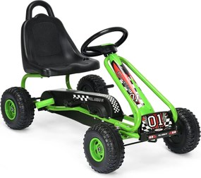 Costway Motokára Pedal s nastavitelným sedadlem 4 kola Pedál Poháněný Ride-On