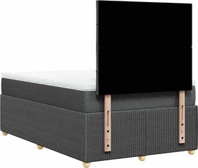 Box spring postel s matrací tmavě šedá 120x190 cm textil 3291996