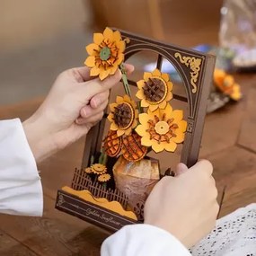 RoboTime 3D dřevěná skládačka Zlaté slunečnice