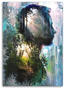 Gario Obraz na plátně Postava muže v lese - Barrett Biggers Rozměry: 40 x 60 cm