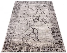 Kusový koberec PETRA 3012 1 244 Moderní Abstraktní béžový šedý hnědý Rozměr: 80x150 cm